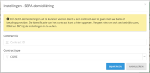 SEPA-domiciliëring : EenvoudigFactureren